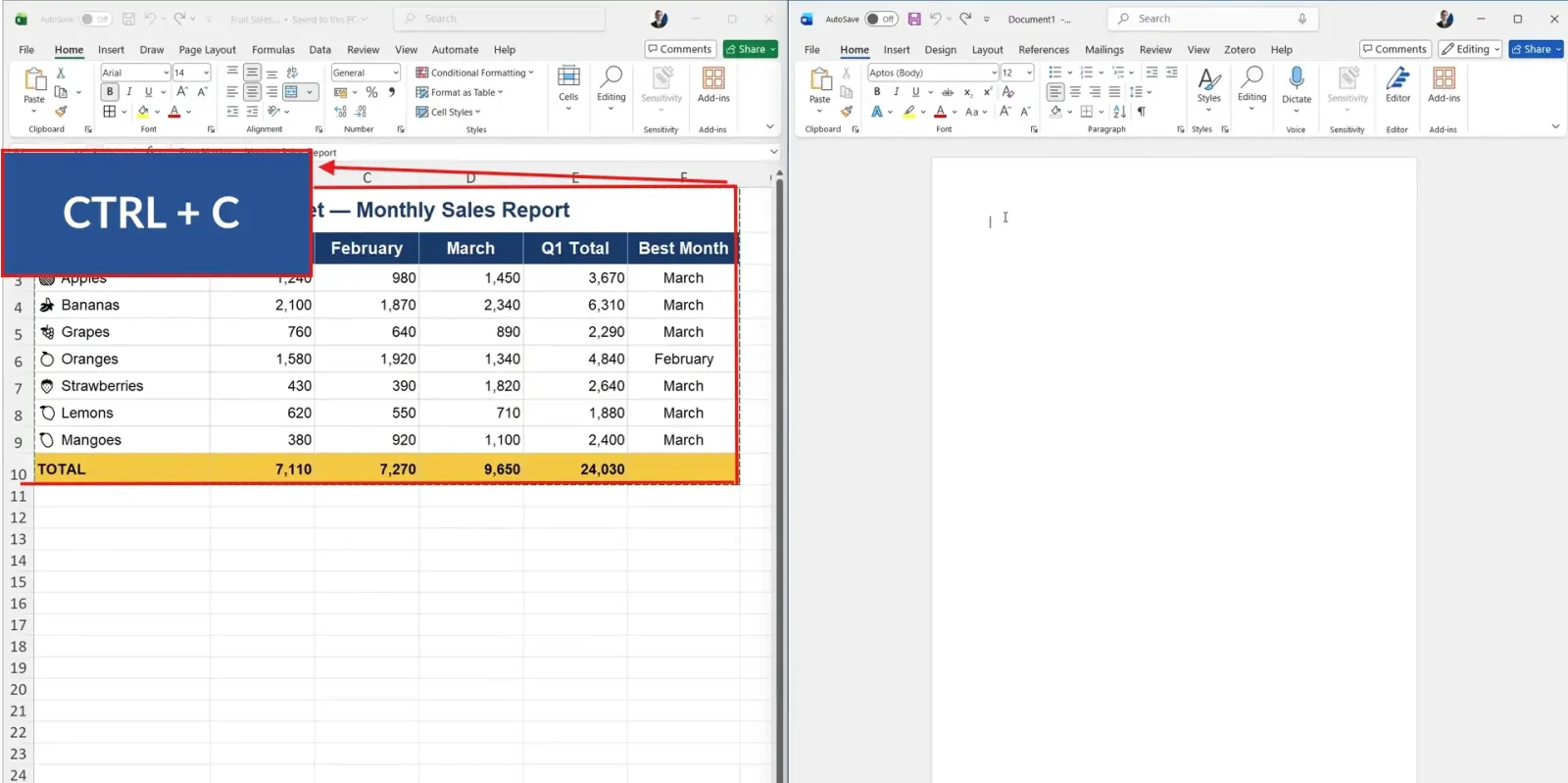 How to Insert an Excel Sheet in Word: 3 Easy Methods
